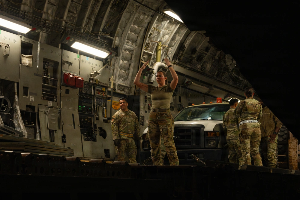 DVIDS - Images - Airmen prepare cargo for transport in support of ...