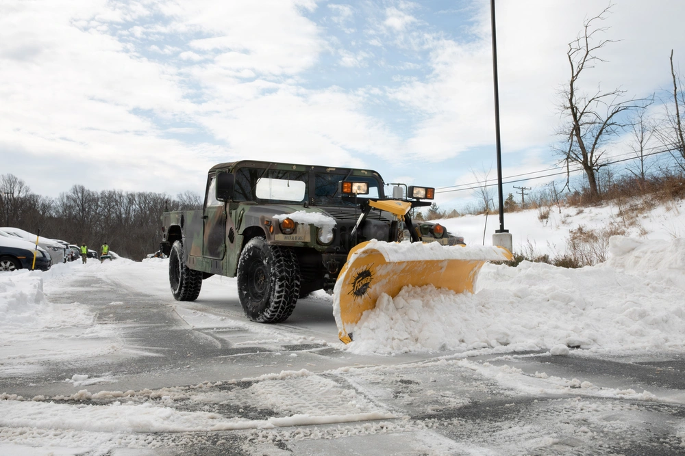 DVIDS - Images - Maryland Army National Guard Humvee Plows Snow During ...