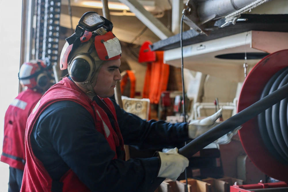 DVIDS - Images - Sailors aboard the USS John Finn conduct a crash and ...