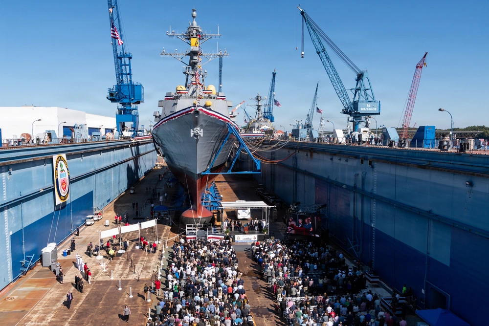 DVIDS - Images - Christening ceremony of the future USS Louis H. Wilson ...