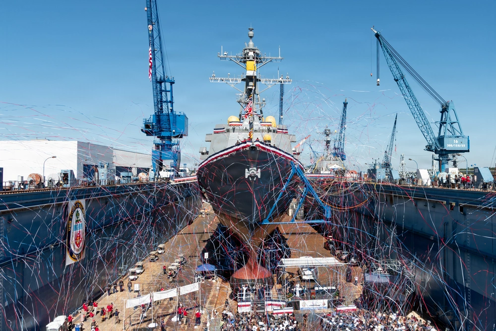 DVIDS - Images - Christening ceremony of the future USS Louis H. Wilson ...
