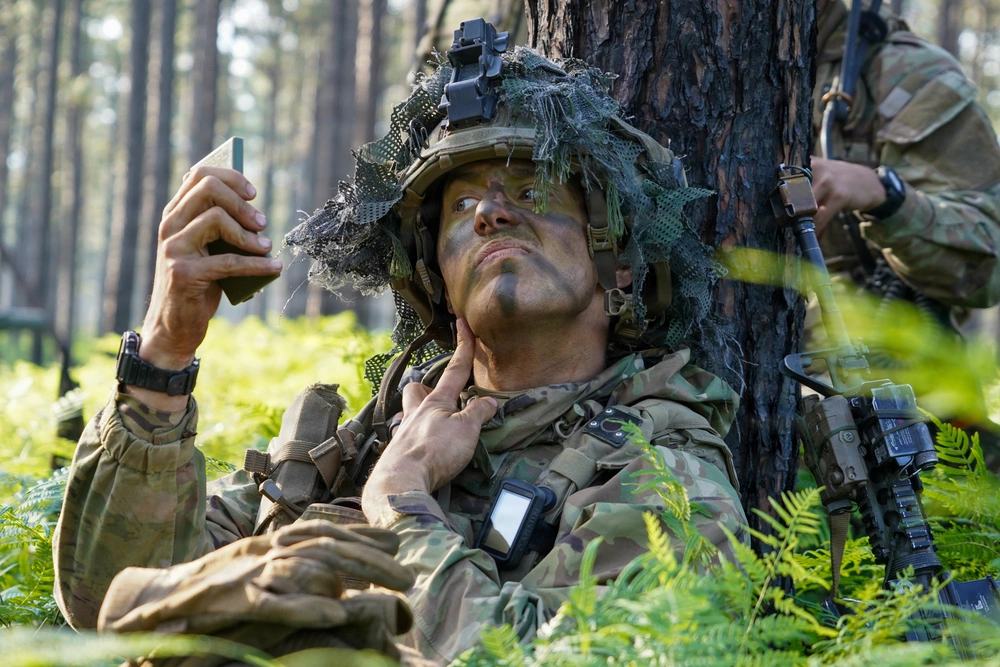 DVIDS - Images - 101st MFRC platoon leader "Camos' Up" during a ...