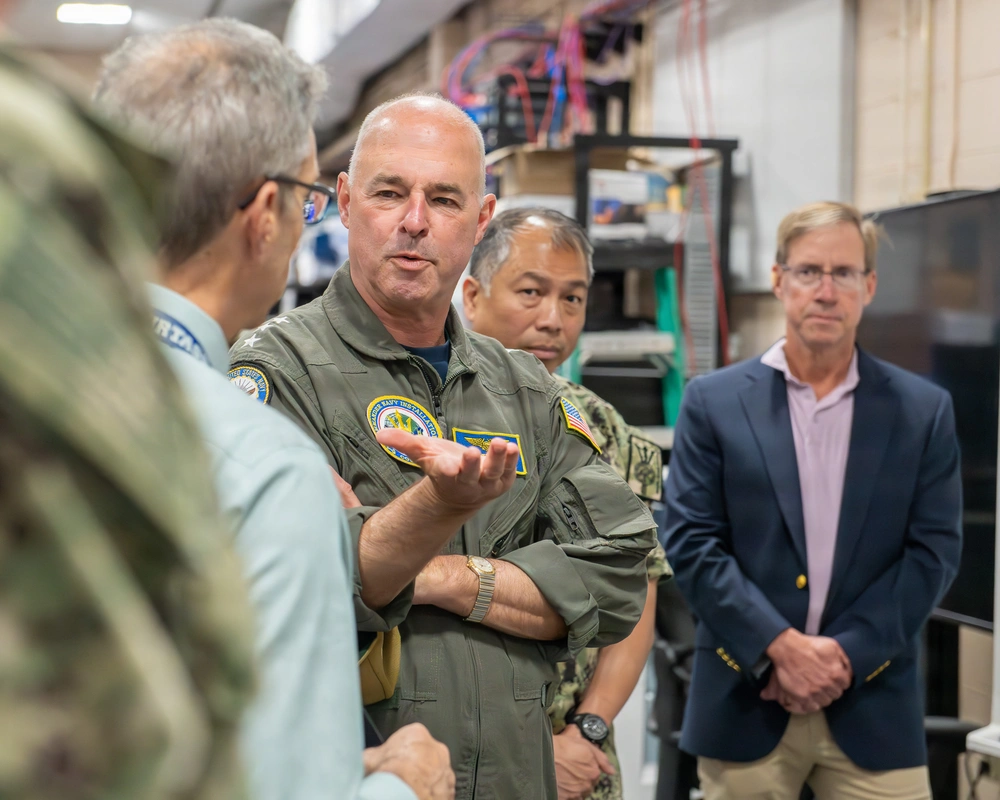 DVIDS - Images - Vice Adm. Scott Gray, CNIC, receives an informational ...