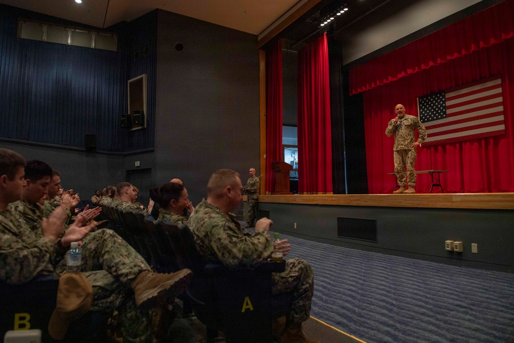 DVIDS - Images - CFAY Holds All Hands and Awards at Quarters [Image 6 of 6]