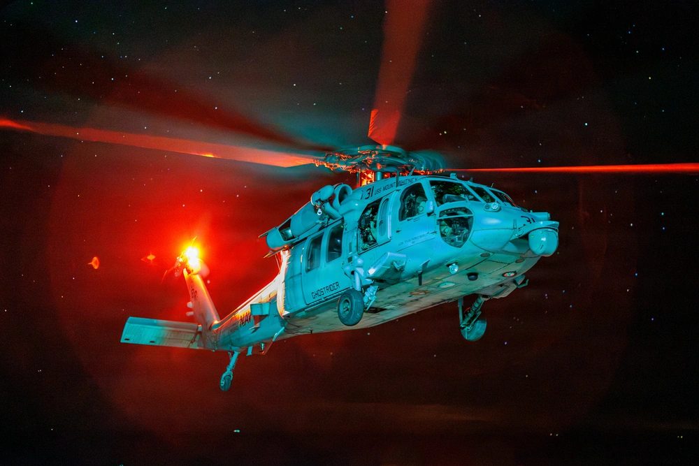 DVIDS - Images - USS Mount Whitney Night Flight Operations [Image 1 of 3]