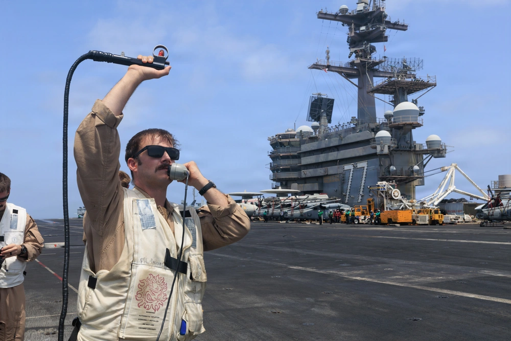 DVIDS - Images - USS George H.W. Bush signal aircraft for landing ...