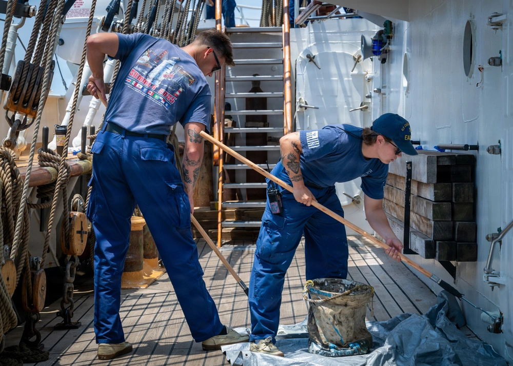 DVIDS - Images - U.S. Coast Guard Academy cadets beautify the decks of ...